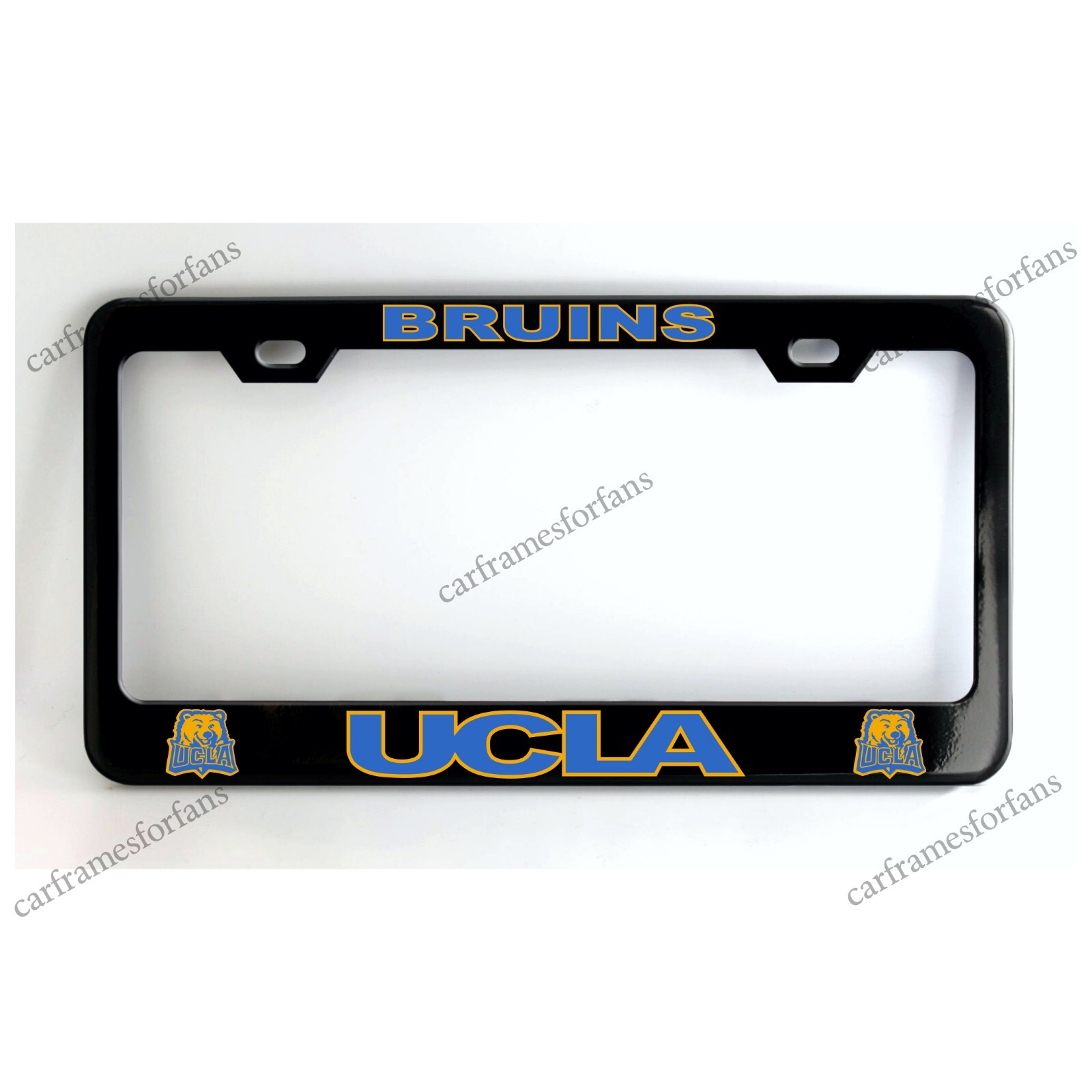 UCLA BRUINS Black License Plate Frame, Custom Made of Powder Coated ...
