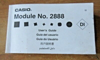 Casio Model Module No. 2888 Owner's Manual Booklet Multi Languages User ...