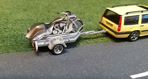 BGMK American Rocket Motorcycle + Trailer Bucket 1/64 Free Shipping | eBay