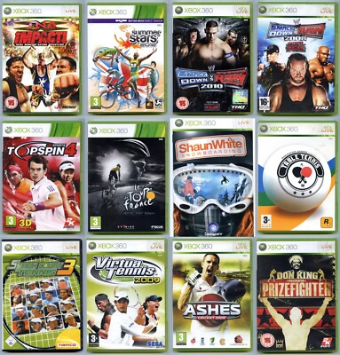XBOX 360 SPORTS GAMES Pick Your Own Bundle Starting at 99p Maximum £3 ...