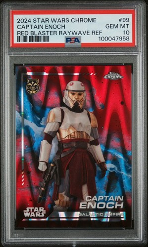 2024 Topps Star Wars Chrome Captain Enoch Red Blast Card #99 PSA GEM MT ...