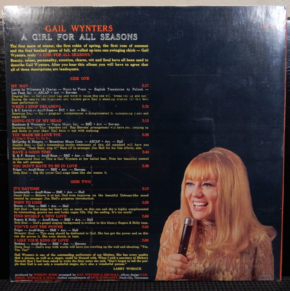 GAIL WYNTERS A Girl For All Seasons LP HICKORY LPS 138 STEREO 1966 | eBay