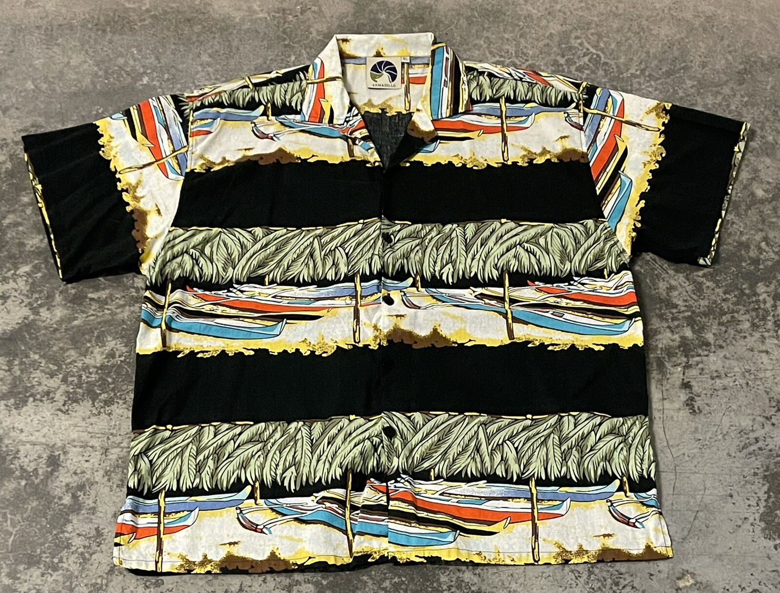 Men’s Vintage Armadillo Outrigger Canoe Boat Hawaiian… - Gem