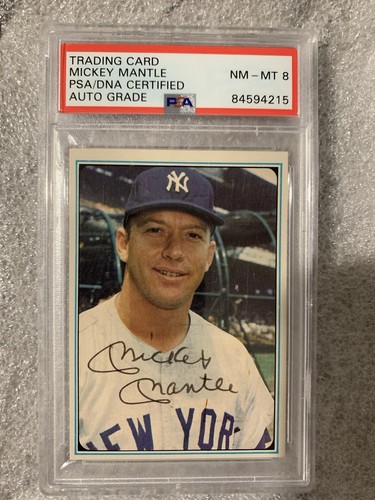 Mickey Mantle Signed Card PSA Graded 8 Auto NM/Mint Numbered 701/5000 ...