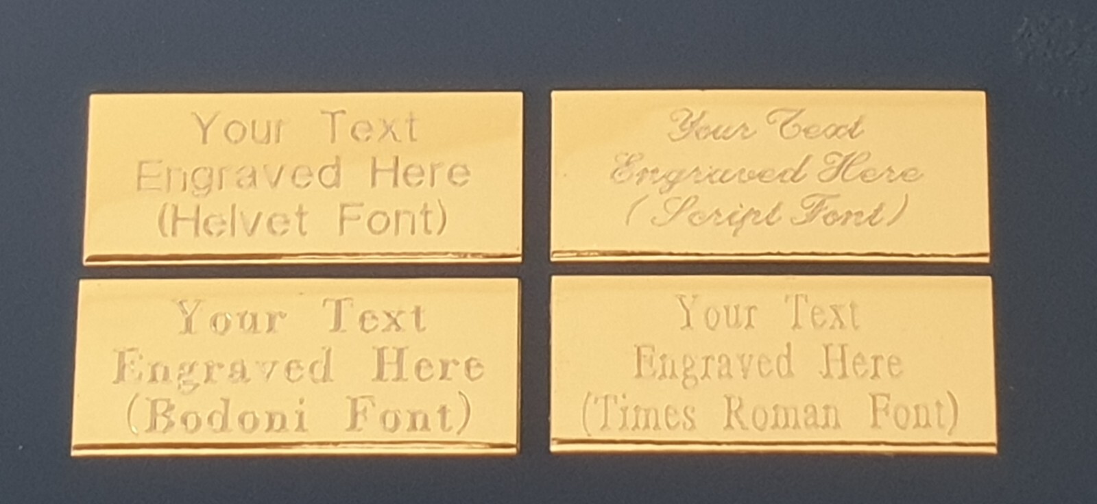 Deep engraved trophy plates - self adhesive metal plaques - FREE ...