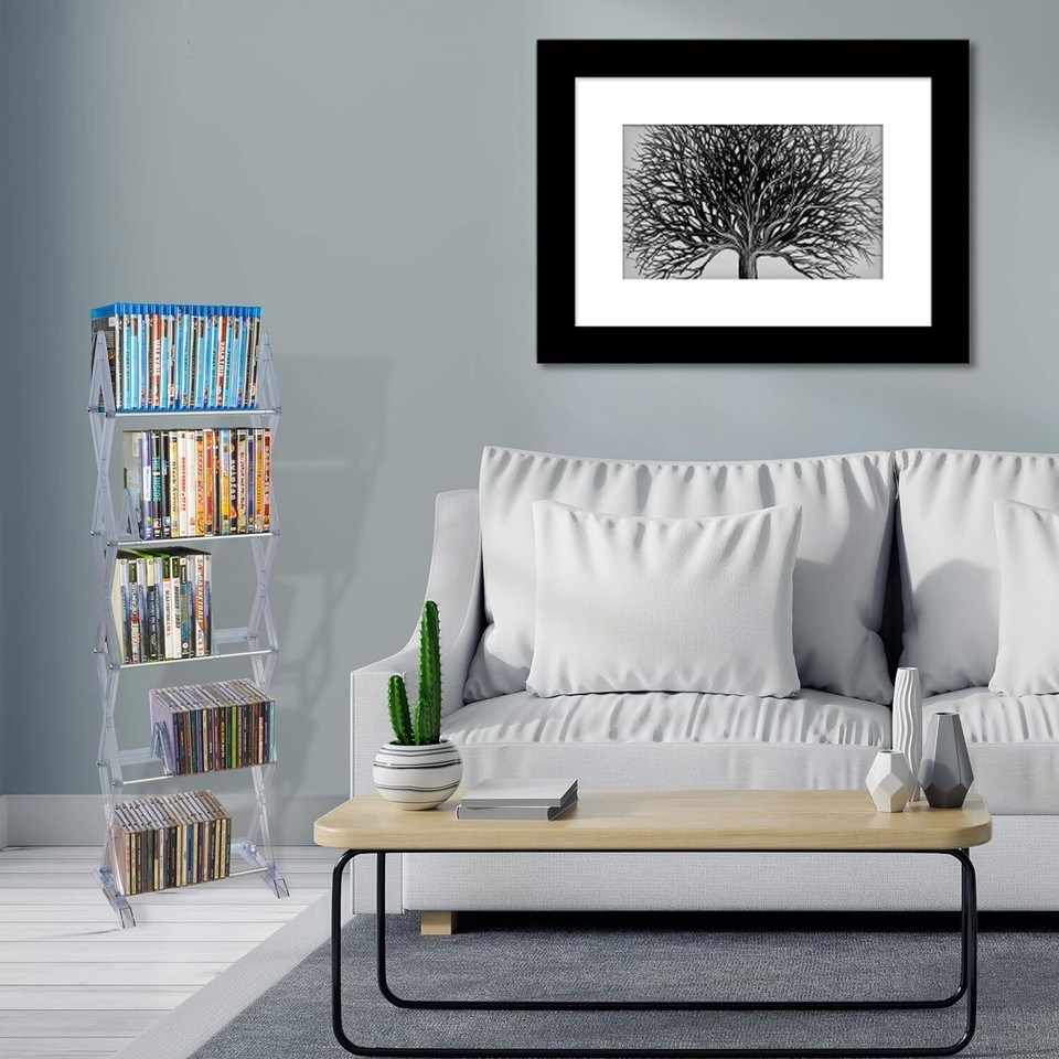 Mitsu 5-Tier Portable Media Storage Rack Holds 130 CD; or 90 DVD | eBay