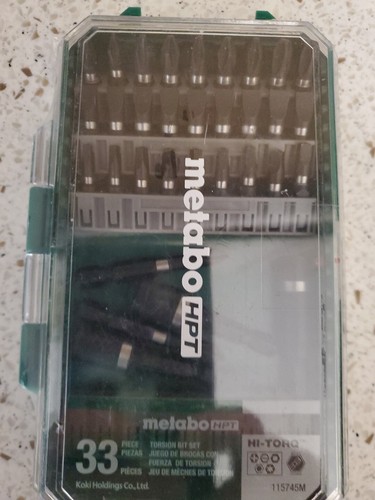 ONE Metabo HPT 115745M 33-Piece Set Impact Driver Bit Set Brand New ...
