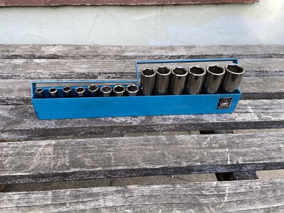 Matco 3/8” 14 Piece DEEP & SEMI DEEP 6 Point Socket Set W/ Tray 6mm ...