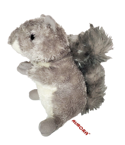 Aurora NUTTY Gray Squirrel Plush Mini Flopsie 7" Realistic Animal Grey ...