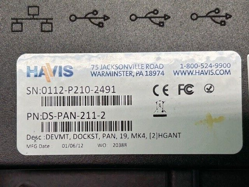(2) Havis Docking Stations DS-PAN-211-2 for Panasonic ToughBook CF-19 ...