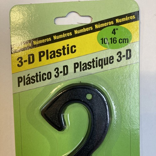3D Black House Number 3 HY-KO Plastic 4 inch | eBay