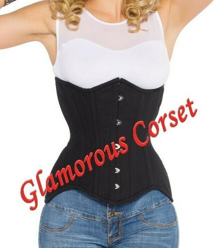 Long Corset for waist training Underbust Steel Boned Size 20" | eBay
