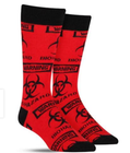 Men's Mid-calf Biohazard Red Casual Dress Socks Funny Novelty RARE Shoe ...