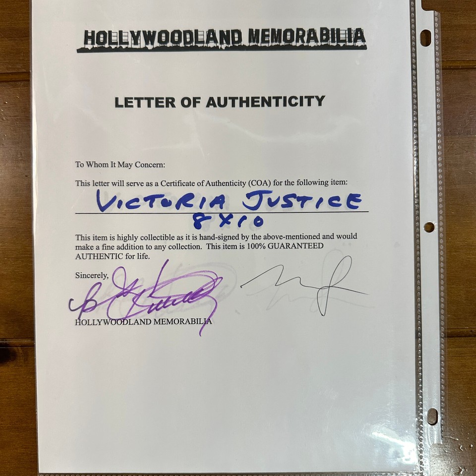 Victoria Justice Signed Autographed 8x10 Photo COA | eBay