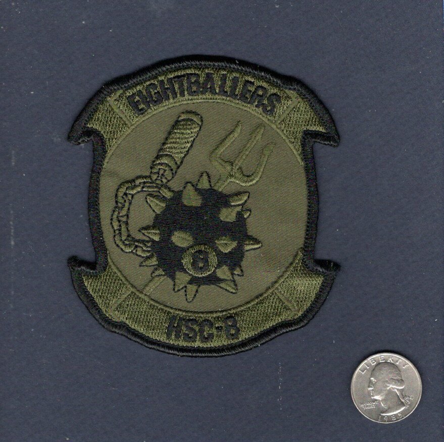 HSC-8 EIGHTBALLERS US NAVY Combat Helicopter Subdued Squadron Jacket ...