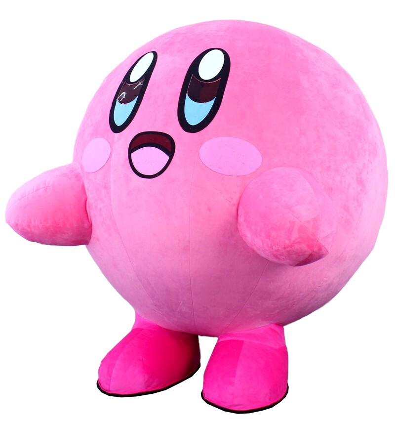 2m Inflatable Costume Mascot Kirby Plush Halloween Cosplay Funny Party ...