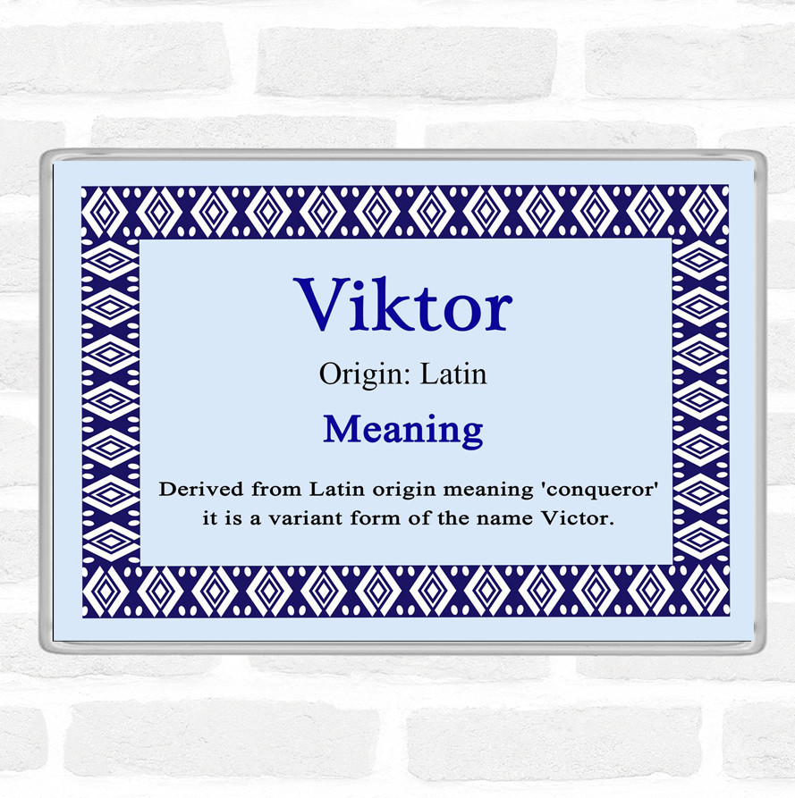 Viktor Name Meaning Jumbo Fridge Magnet Blue | eBay UK