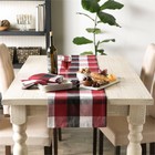 DII Multi-Color Cardinal Red Tri Color Check Cotton Table Runner 14x108 ...