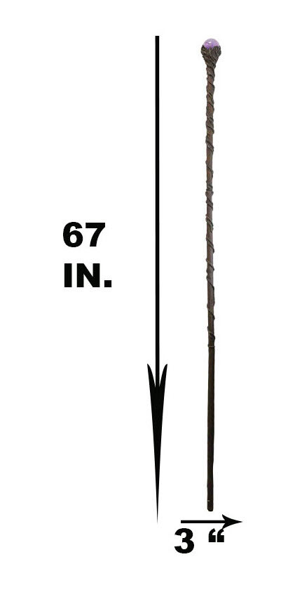 Merlin The Wizard Sorcerer Twisted Vines Staff With Purple Orb Handle ...