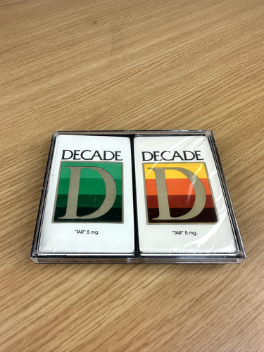 Decade Cigarettes Poker Playing Cards Lot Of Two (2) w/Case NIP | eBay