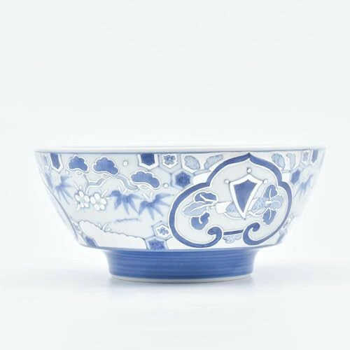 Arita Ware Fukujukara Ultimate Ramen Bowl Silver-Sai Kuresu-Maki Pine ...