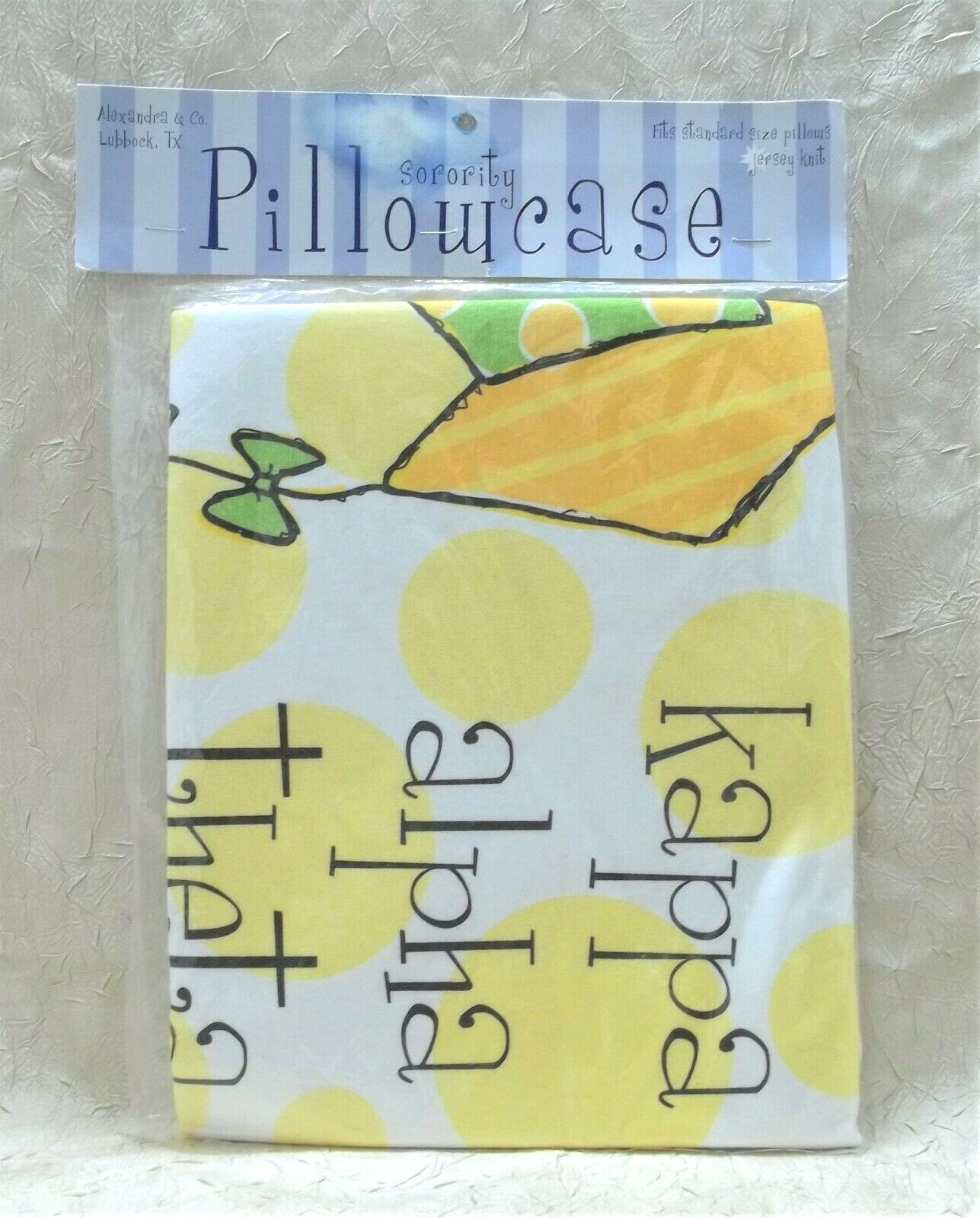 1 Kappa Alpha Theta Sorority Standard Single Pillow Case New In Package ...