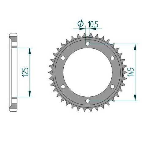 Stahl Kettenrad für Yamaha FZ 750 1986 1FN 530er 44 Zähne | eBay.de