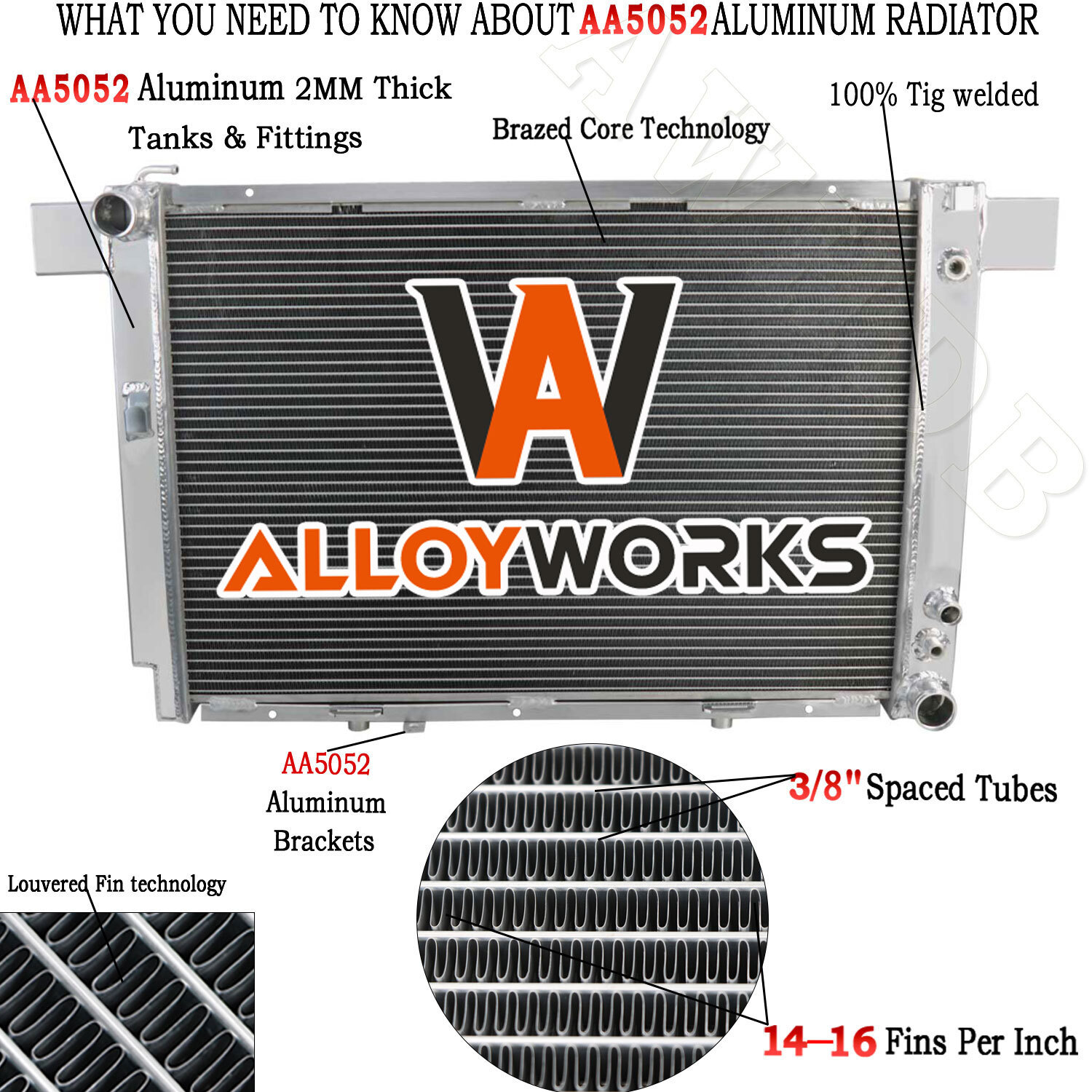 Aluminum 3 Row Radiator For MERCEDES BENZ 500SL SL500 R129 5.0L V8 AT ...