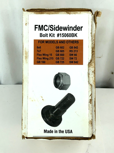 FMC Sidewinder 15060BK Rotary Cutter Blade Bolt kit GB 602 GB605 GB725 ...
