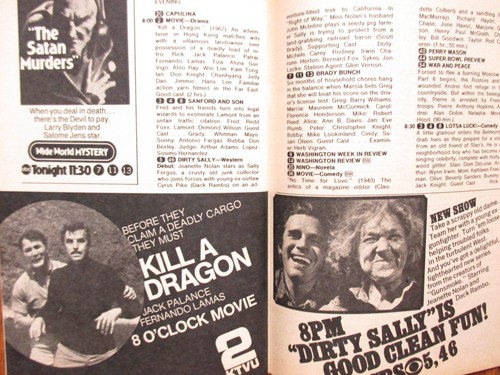 Jan-1974 TV Guide(JEANETTE NOLAN/DIRTY SALLY DEBUT/DACK RAMBO/F SCOTT ...