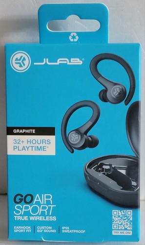 JLab Go Air Sport True Wireless Bluetooth Earbuds with Charging Case ...