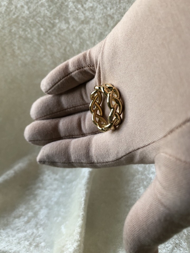 BELLA ORO BRAIDED BAND RING, 14K YELLOW GOLD OVER RESIN, SZ 9, 11 ...