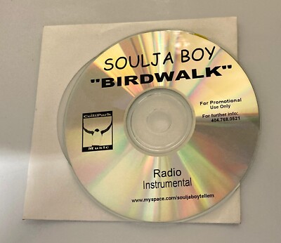 SOULJA BOY "Birdwalk" RARE PROMO ONLY CD Single w/ Instrumental RAP ...