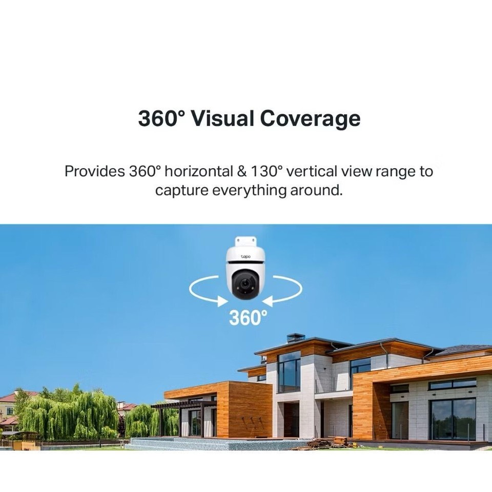 TP-LINK Tapo C500 Outdoor 360° Pan/Tilt Security WiFi Camera IP65 ...