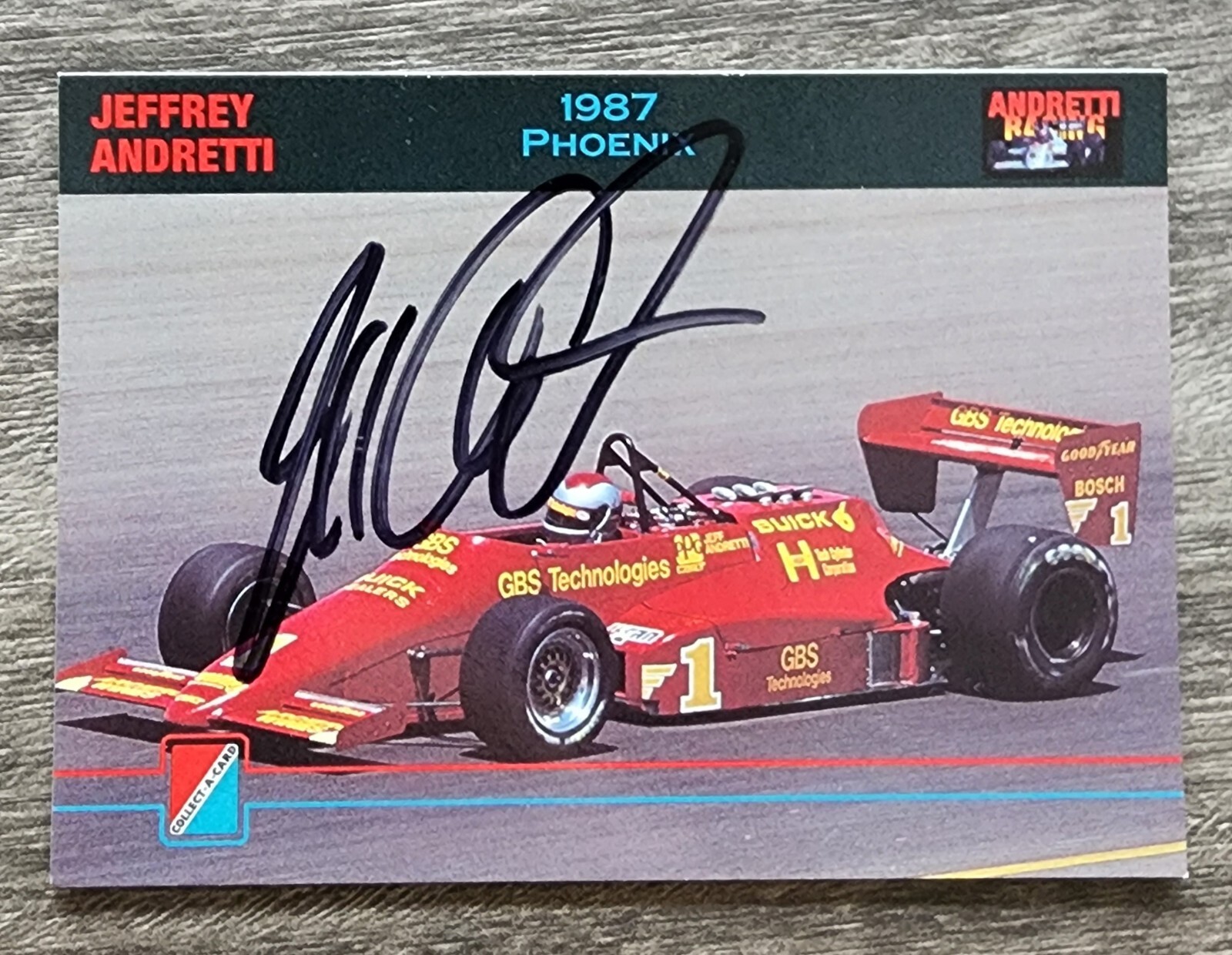 Jeffrey Andretti Signed 1992 Andretti Racing Card #94 Auto Indy Car ...