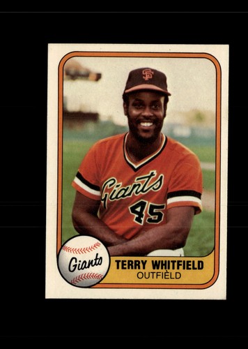 Terry Whitfield 1981 Fleer Baseball Card #437 San Francisco Giants ...
