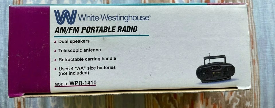 WHITE-WESTINGHOUSE Portable AM/FM Radio WPR-1410 NEW IN FACTORY SEALED ...