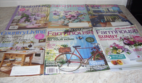 6 FARMHOUSE STYLE Country Sampler Country and Country Living Magazines ...