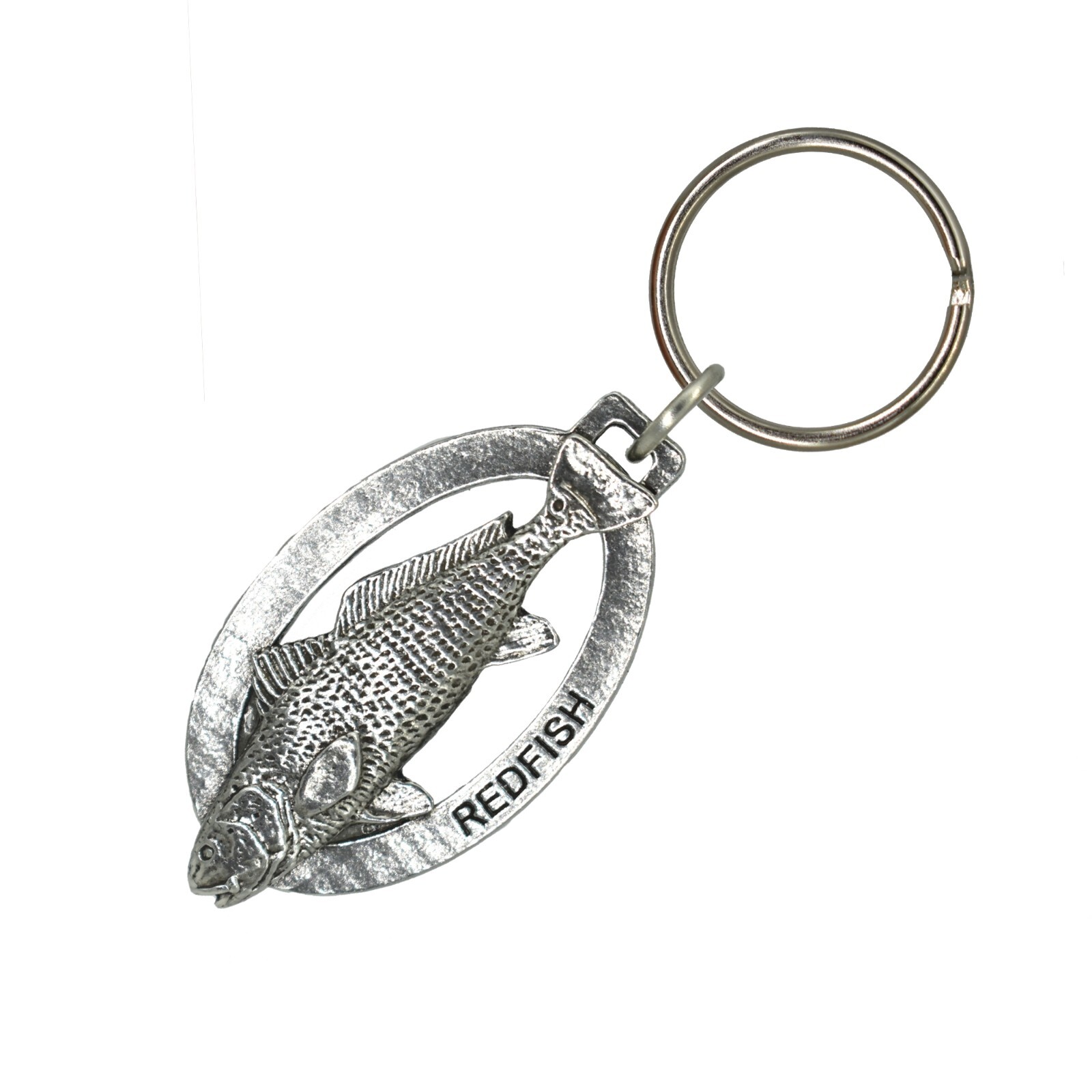 Redfish Keychain, Rockfish, Fish, Fishing, Ocean, Pewter, Ring, Fob ...