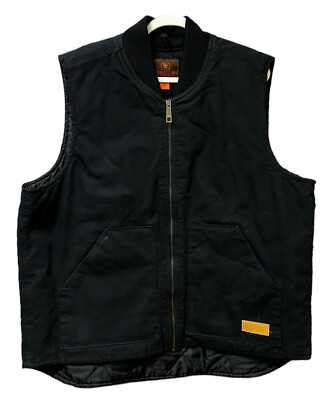 RANCH TOUGH VEST MENS WORKWEAR BLACK FULL ZIPPER SIZE 2XLTALL | eBay
