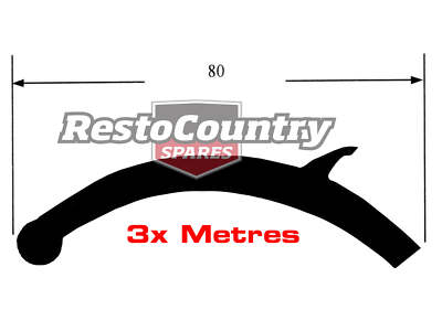 Rubber Wheel Arch Flare -Under Edge Fit 3x Metres 2x Guards 4x4 4WD Bus ...