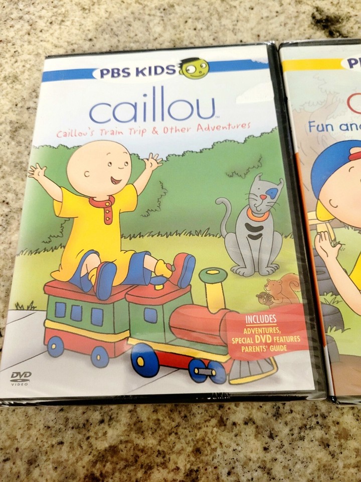 Caillou Dvd Train Trip And Fun And Games Two Dvds Kids Learning ...