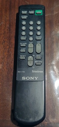 OEM Vintage Sony Trinitron RM-Y116 Replacement Remote Control for CRT ...