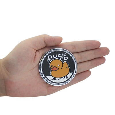1x Duck Rated Car Emblem 4 x 4 Metal Automotive Badge 3D Metal Car ...