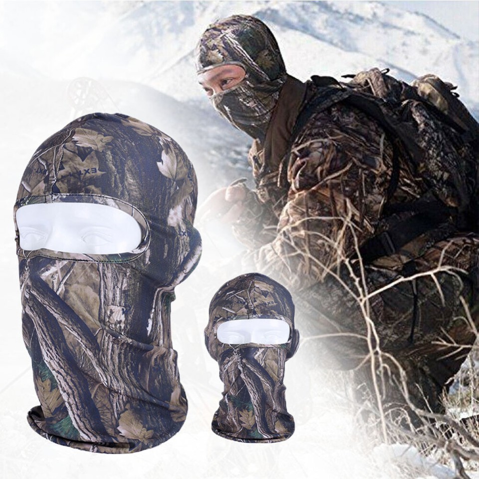 Tactical Balaclava Real Tree Camo Face Mask UV Protection Ski Sun Hood ...