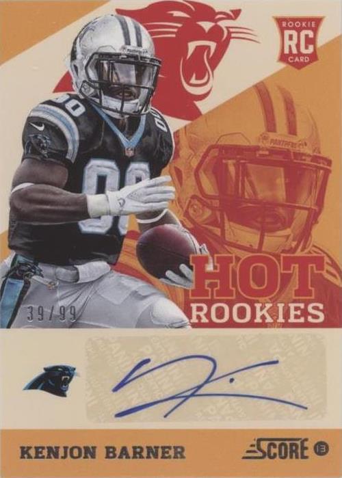 2013 Score - Hot Rookies Kenjon Barner #38 Signatures /99 (AU, RC) for ...