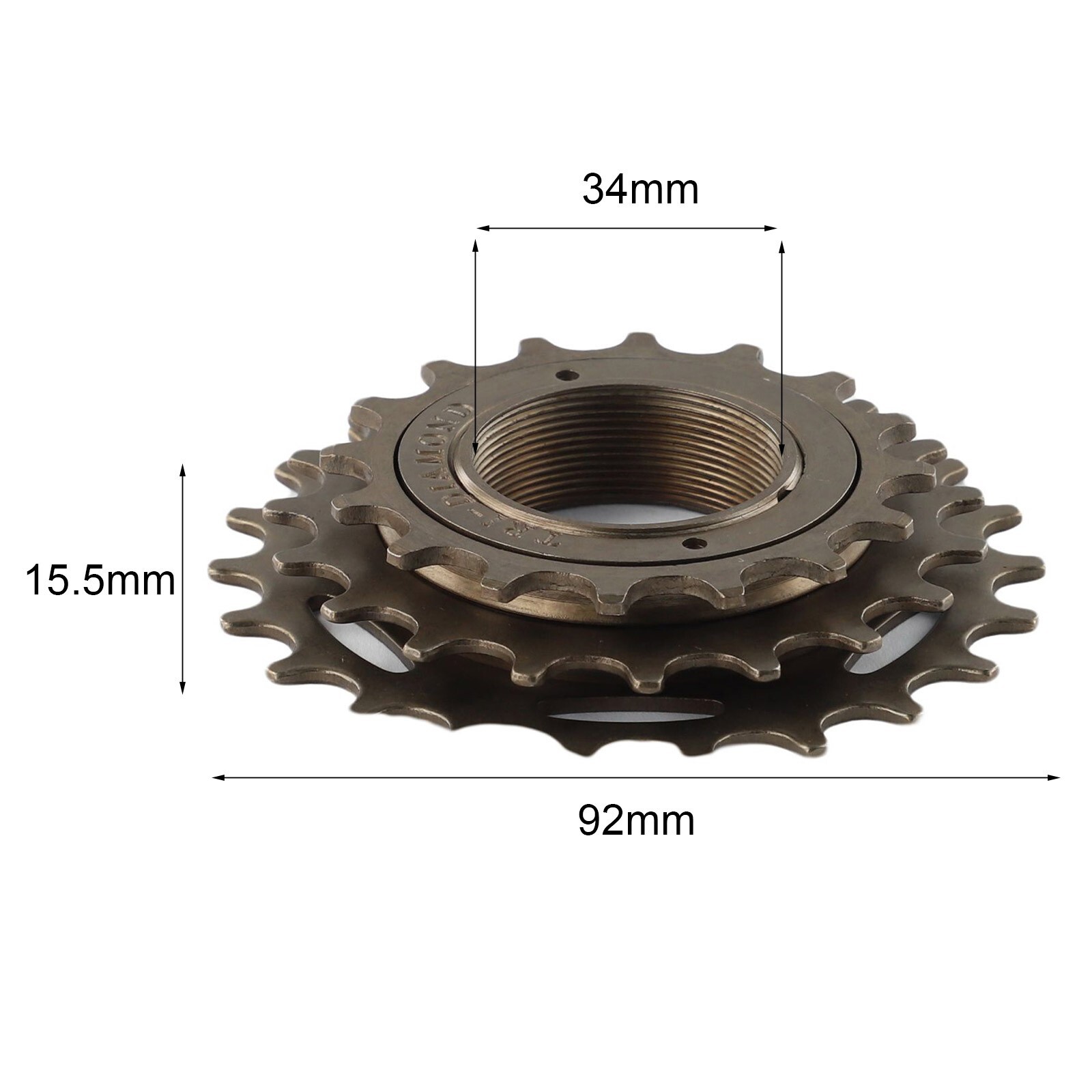 Bicycle Freewheel 92x92x15.5mm Rotary Hub 16-19-22T 3 Speed For ...