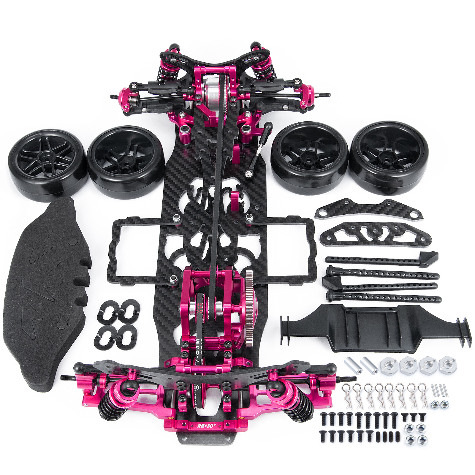 FLYXM Alloy & Carbon Sakura D4 1:10 AWD 4WD OP EP RC Car Frame Kit with ...
