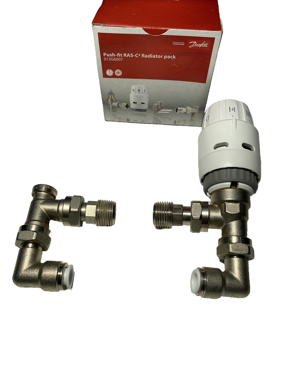 Danfoss TRV 013G6007 RAS-C2 Thermostatic Radiator Valve 15mm with 10mm ...