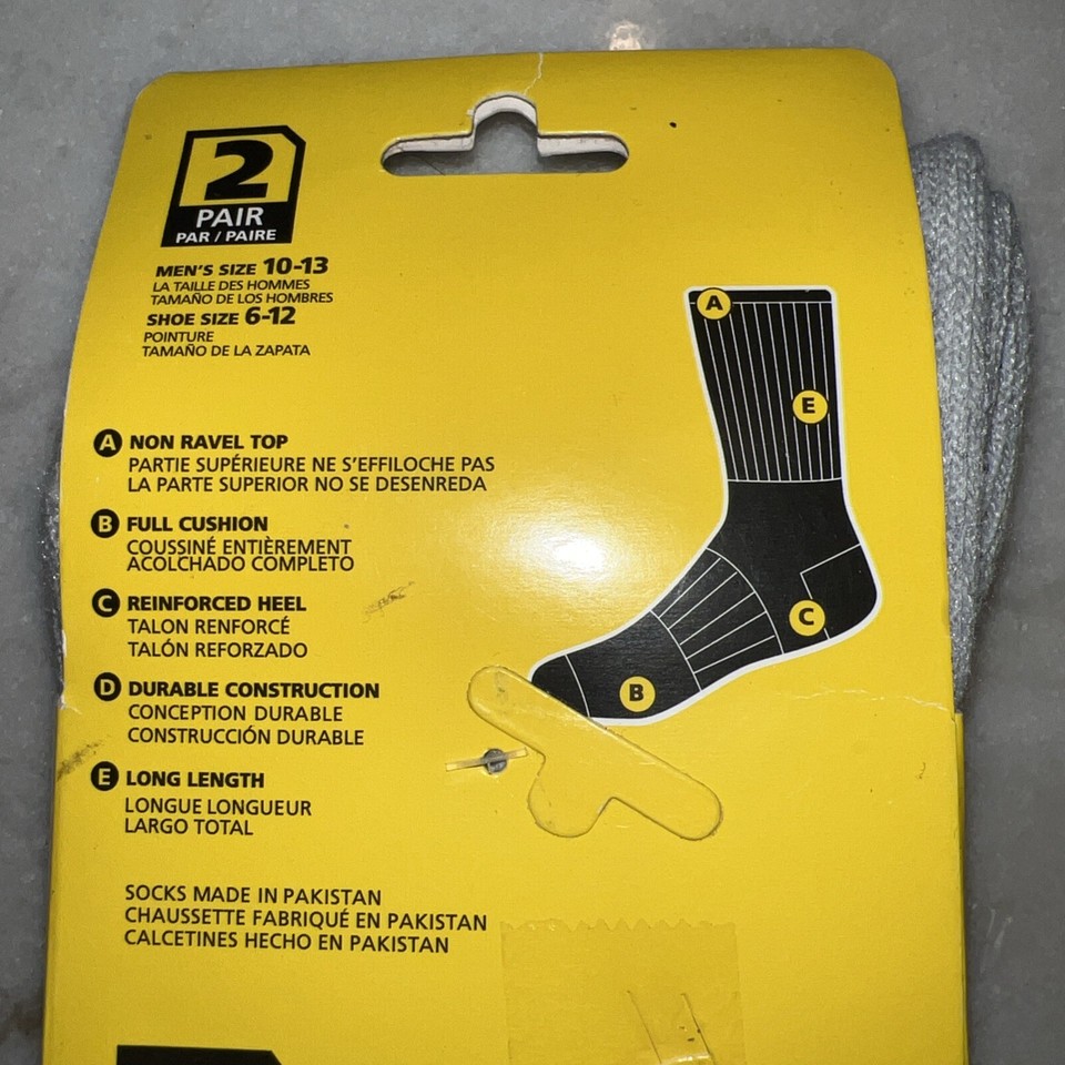 Stanley Mens Socks Cushioned Thermal Socks 2 Pair Size 10-13 Tape Rule ...